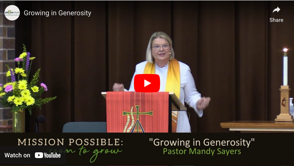 Growing in Generosity – Glen Mar Church